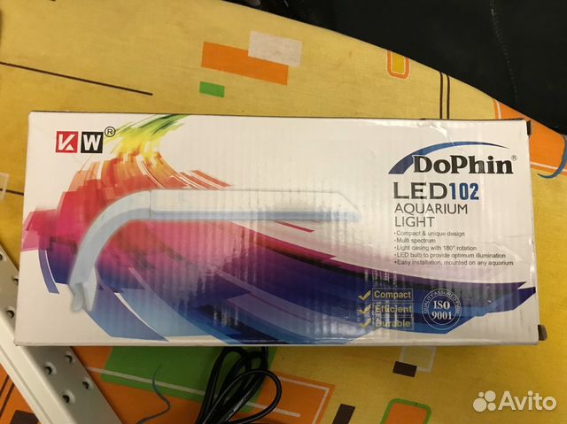 Светильник для аквариума KW dophin LED 102, 12 све