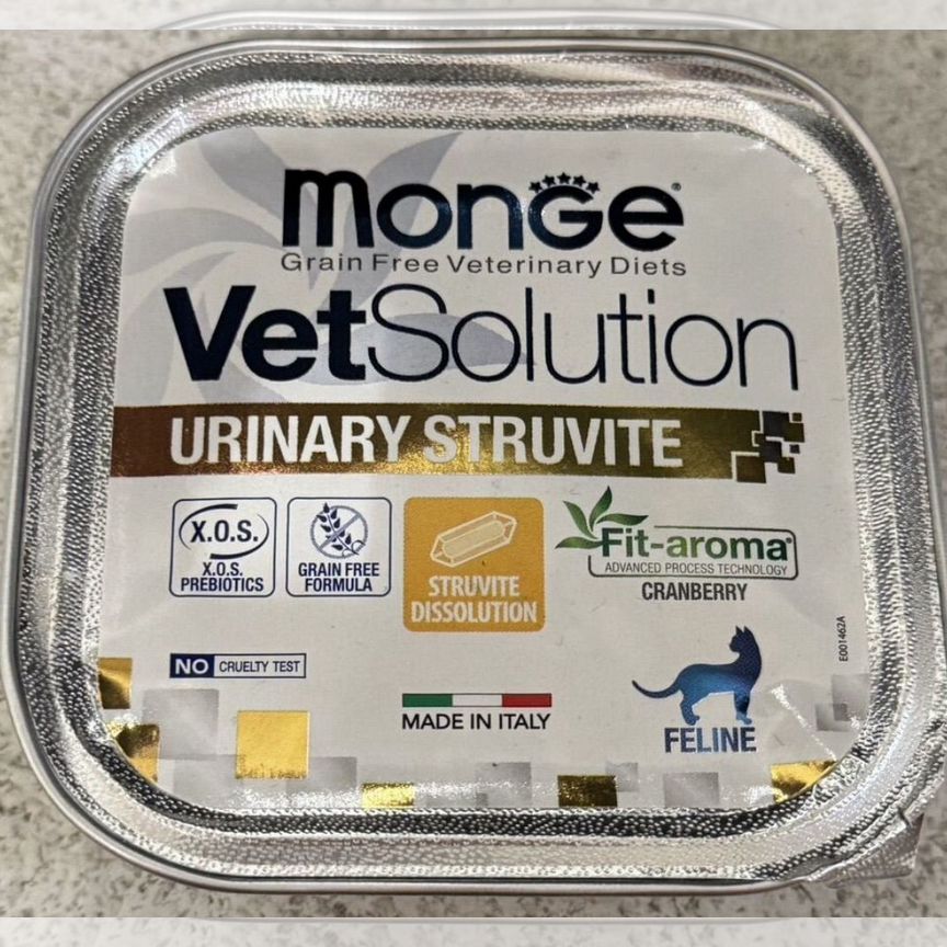 Корм для кошек monge struvite urinary паштет