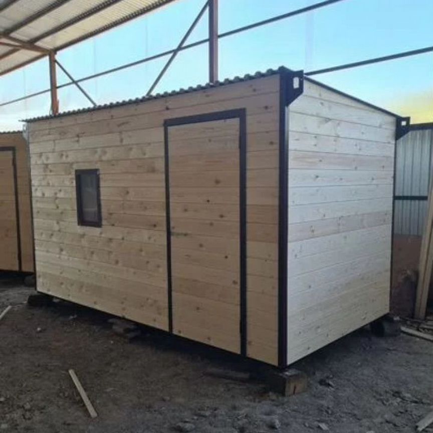 Сарай на металлическом каркасе