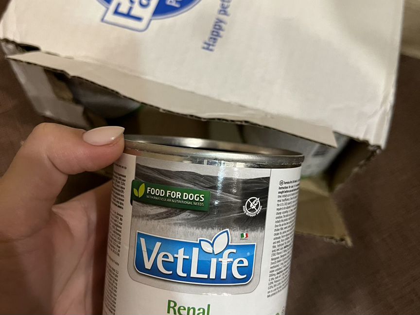 Паштет (влажный корм) renal farmina vet life