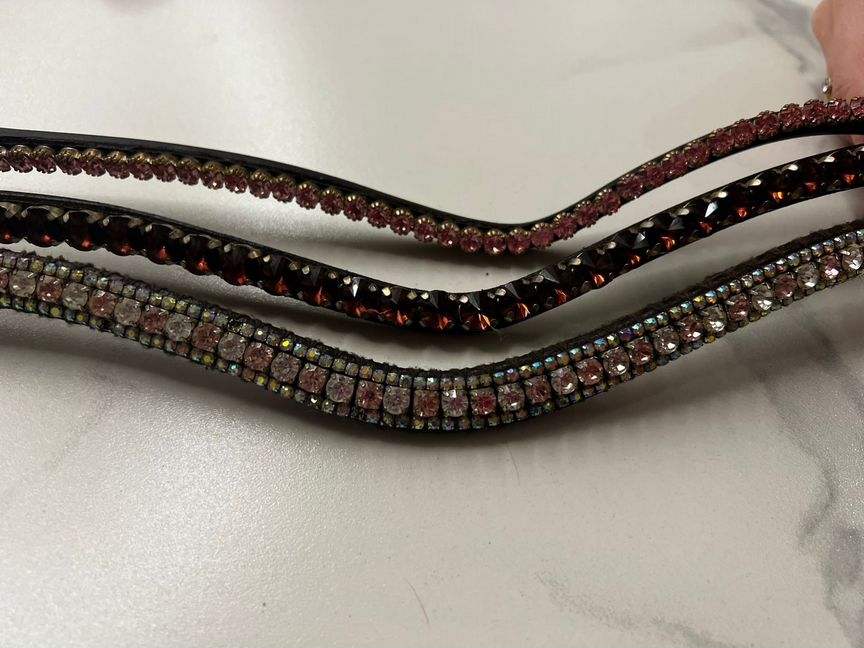 Налобники PS of Sweden, full размер коричневая кож