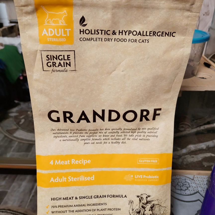 Корм для кошек Grandorf 4 мяса
