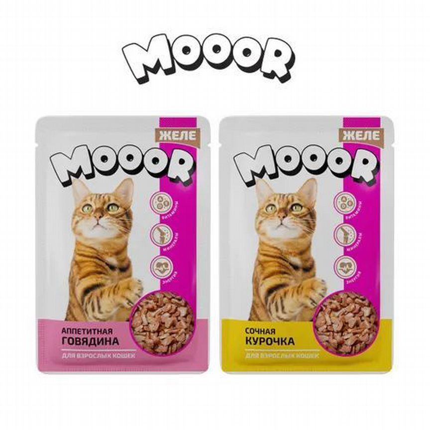 Mooor Корм для кошек влажный желе 75г