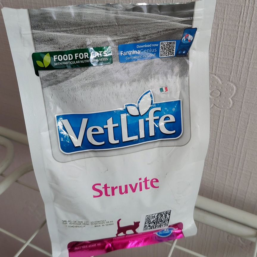 Корм для кошек лечебный VetLife Struvite (вскрытый