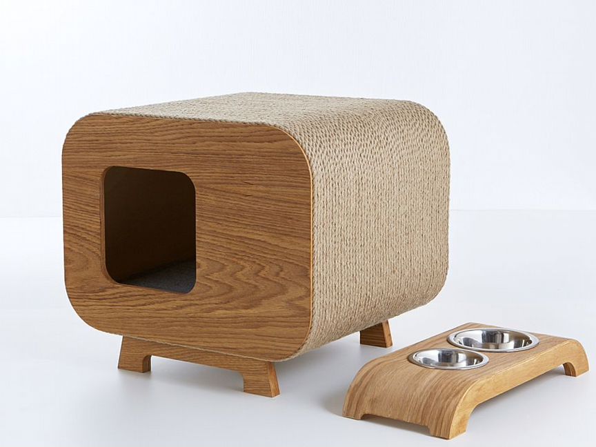 Домик для кошки с когтеточкой