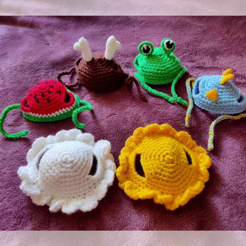 Шляпка вязанная, панама, для животных, одежда, для