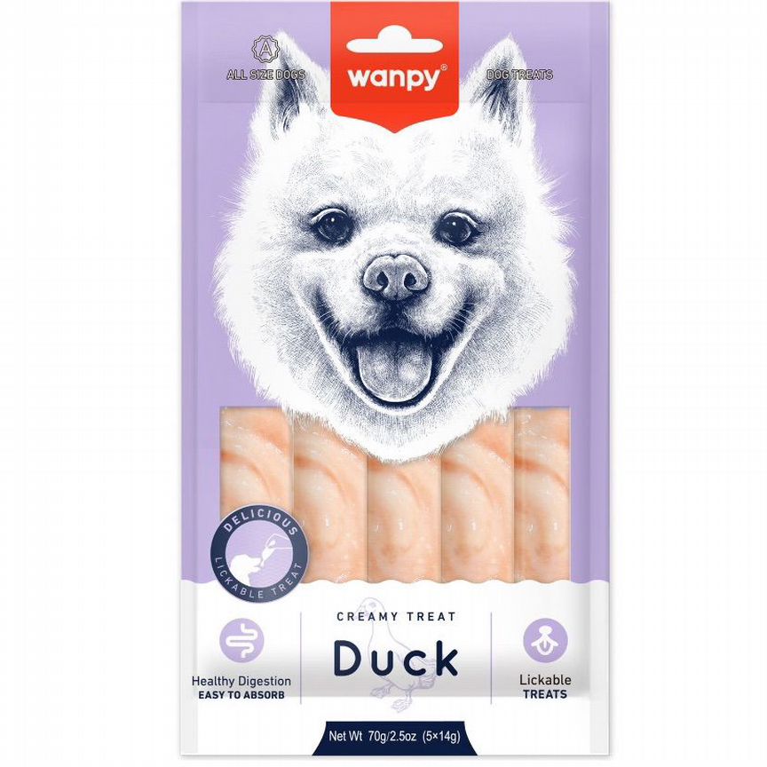 Wanpy Dog вкусняшка "нежное пюре" из утки