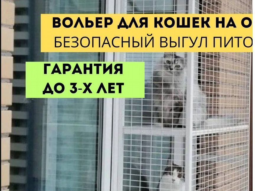Балкончик для выгула кошки