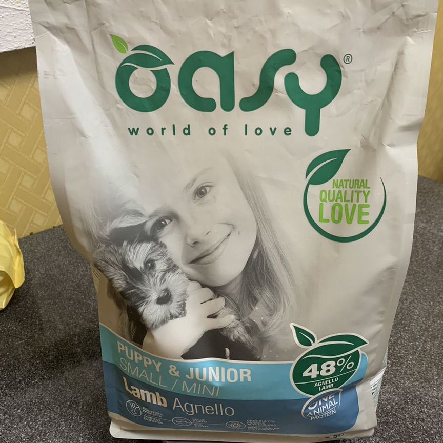 Корм для щенков oasy