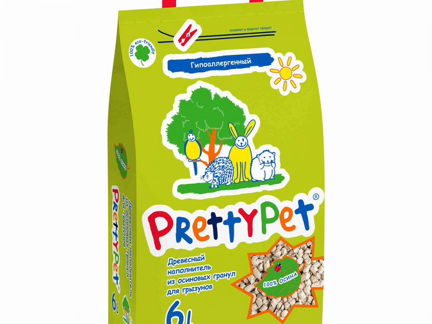 PrettyCat наполнитель для грызунов осиновые гранул