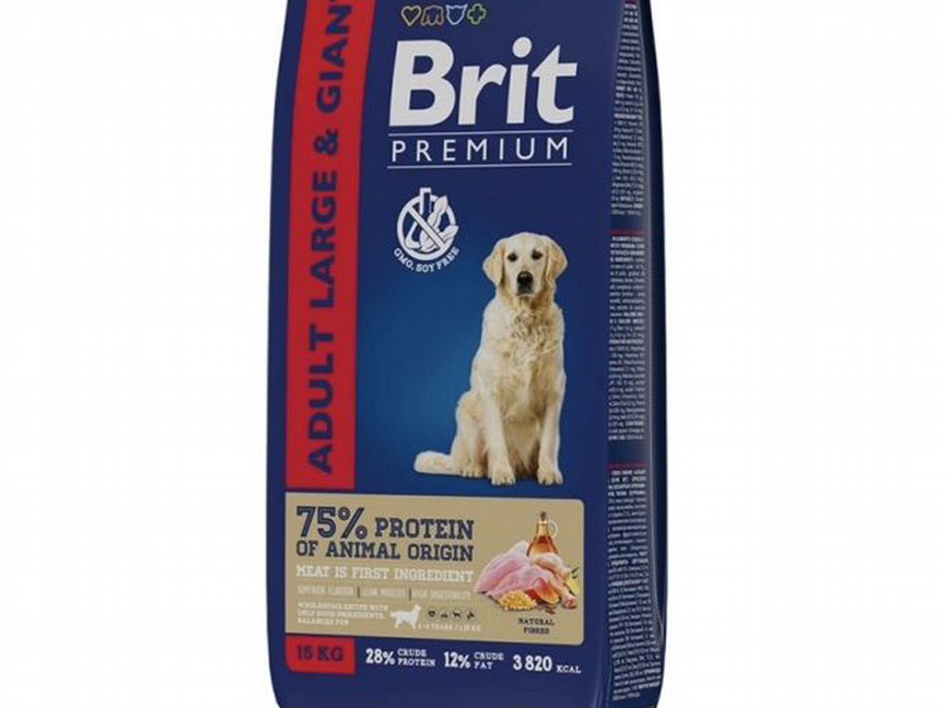 Brit Premium Dog Adult Large and Giant корм 15кг