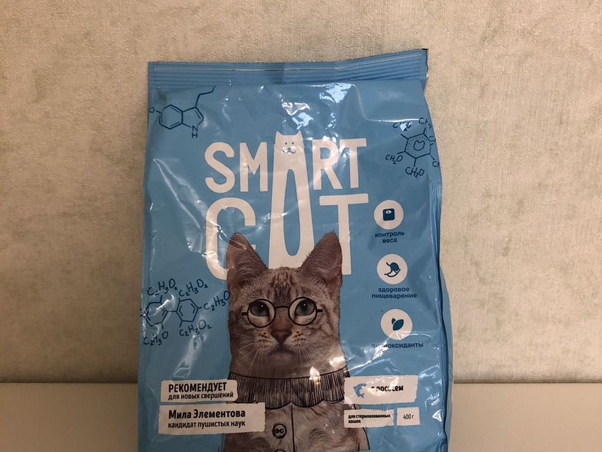 Корм для кошек SMART cat с лососем