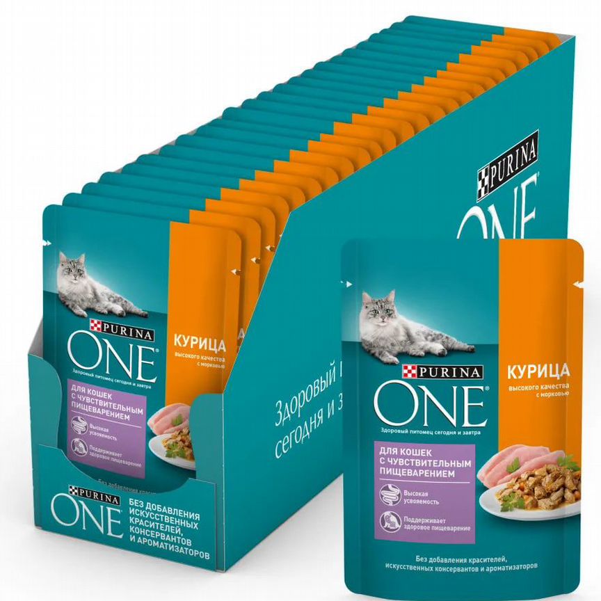Корм для кошек purina one влажный