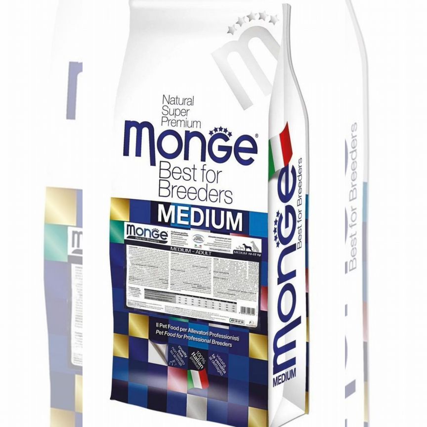 Корм DOG medium adult chicken 15 кг, Monge