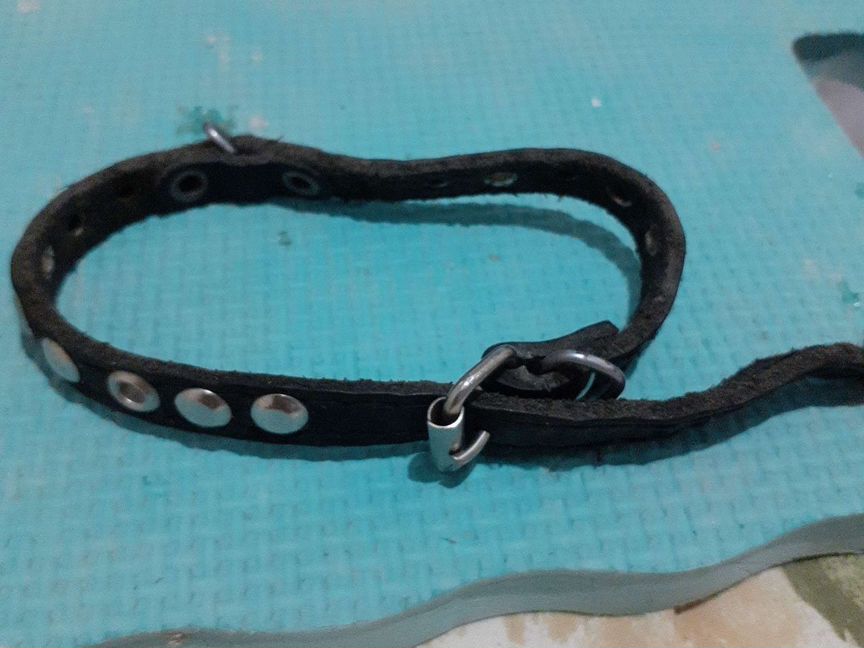 Ошейник на собаку кожаный бу. Длина 34см