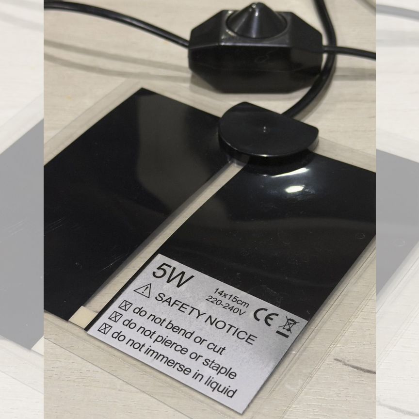 Термоковрик для террариума 5w 14х15 см