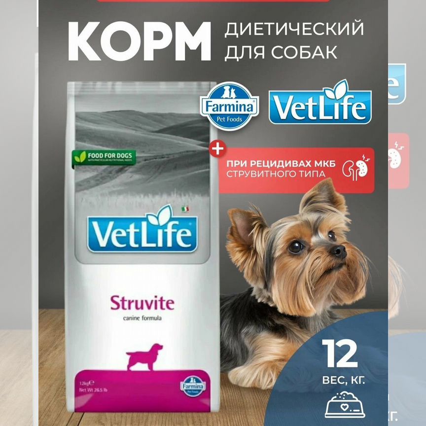Farmina (Фармина) Vet Life Dog Struvite 12кг