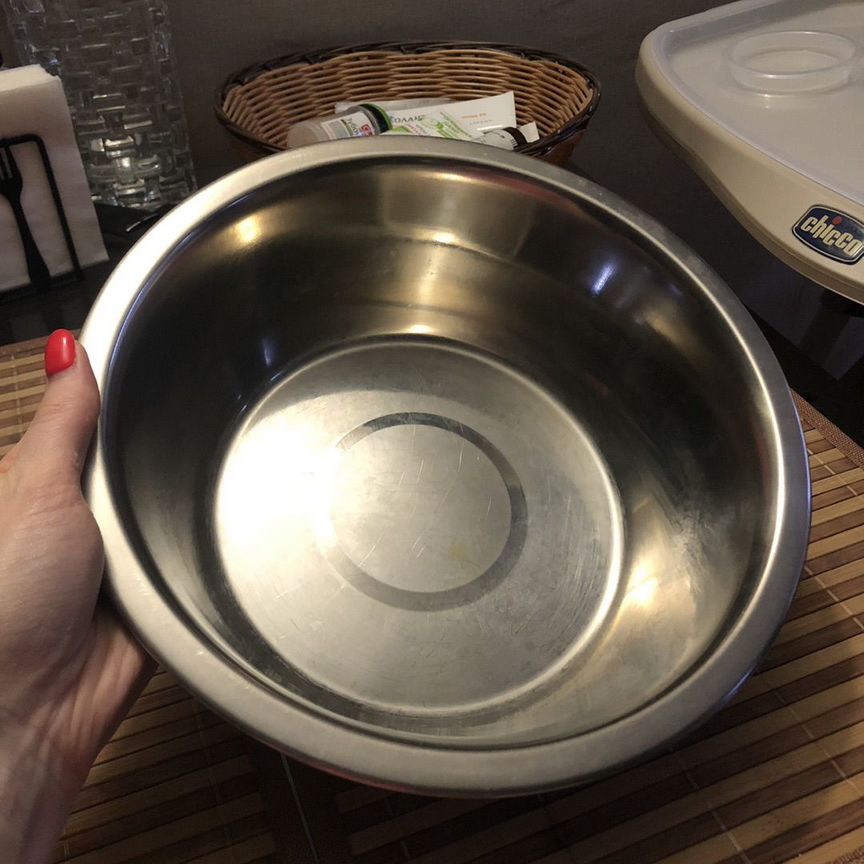 Металлическая миска для животных 2 литра