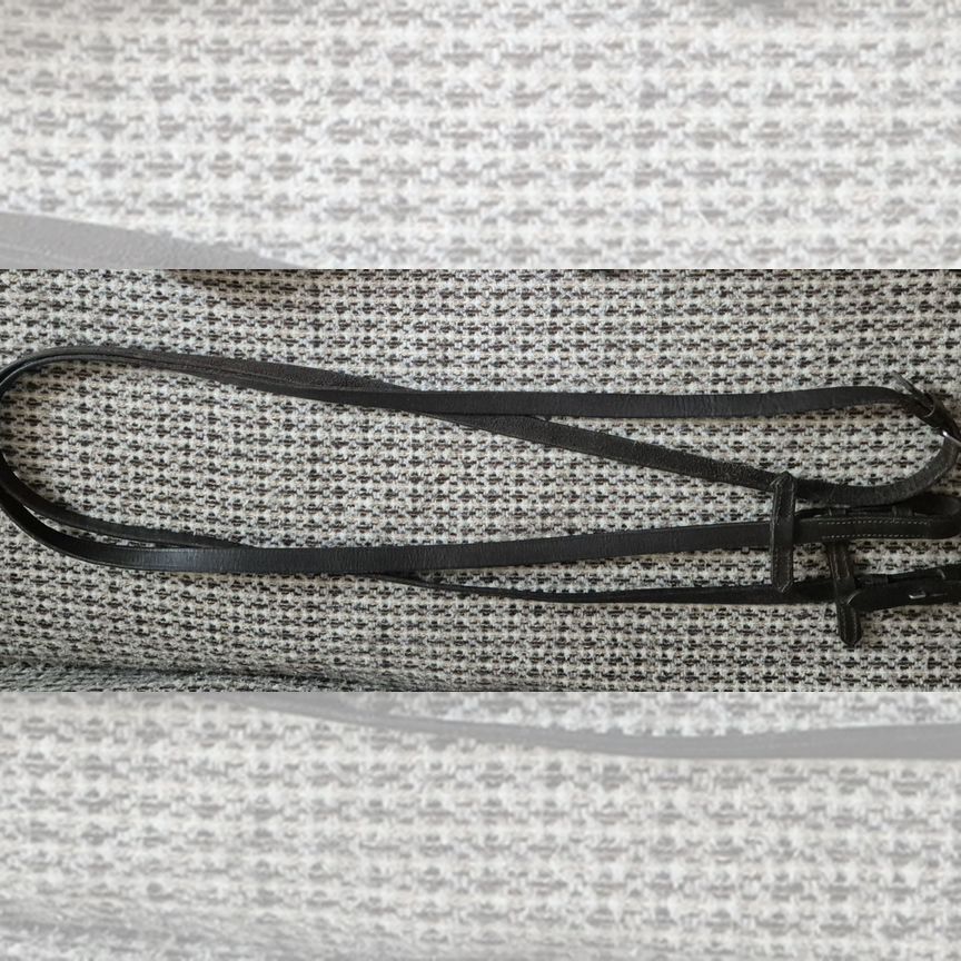 Повод кожаный темно коричневый