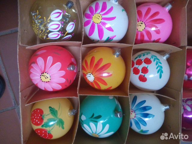 Елочные игрушки (шары большие ) СССР купить в Воронеже | Хобби и отдых ...