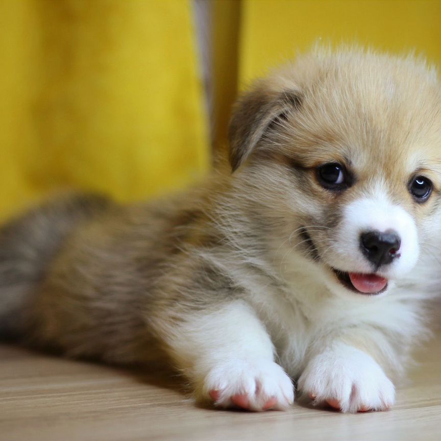 Очаровательный малыш вельш корги пемброк