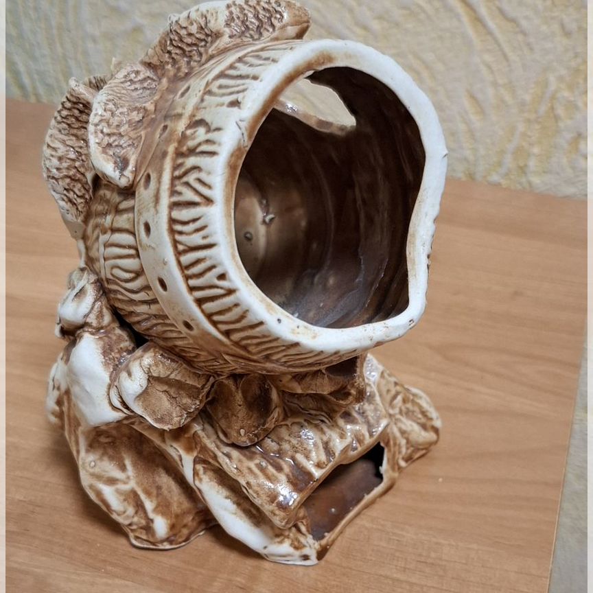 Декор для аквариума бочка