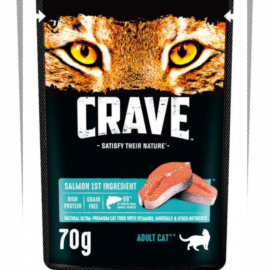 Влажный полнорационный корм crave для кошек, 30