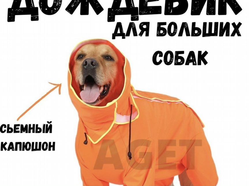 Комбинезон дождевик для собаки
