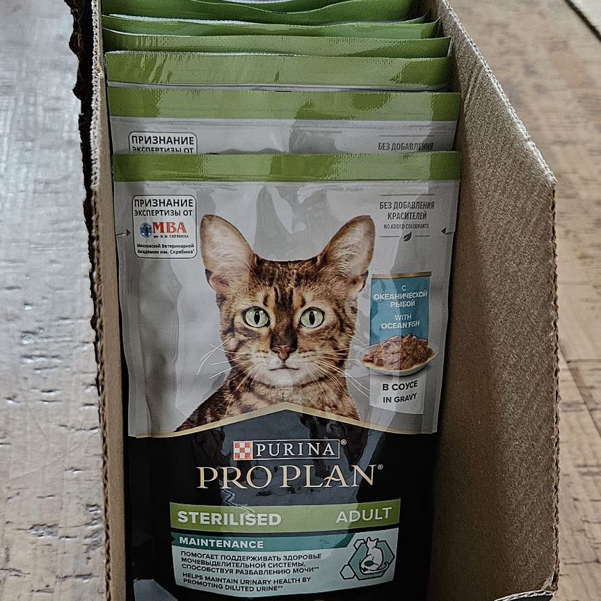 Влажный корм для кошек pro plan sterilised (24 п.)