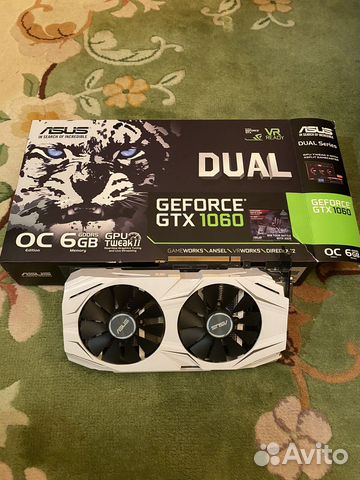 Gtx 1060 6 gb asus dual купить в Москве | Электроника | Авито