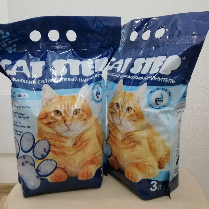 Впитывающий силикагелевый наполнитель Cat Step (3л