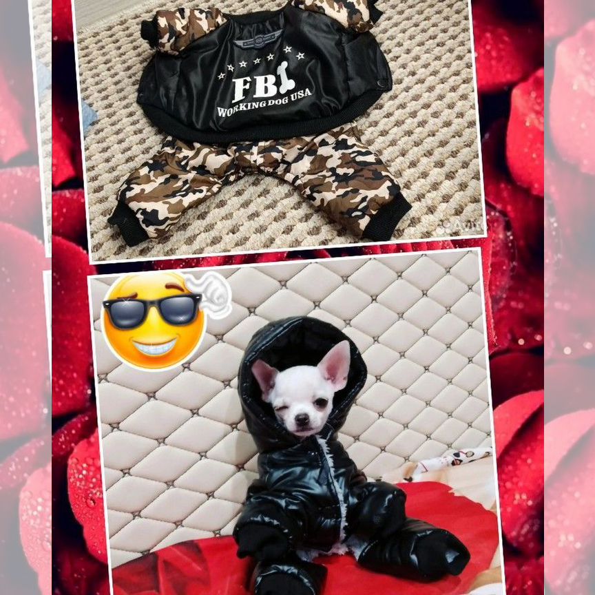 Куртка зимняя для мелких пород собак размер S