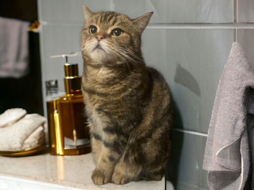 Шотладнская красивая кошка