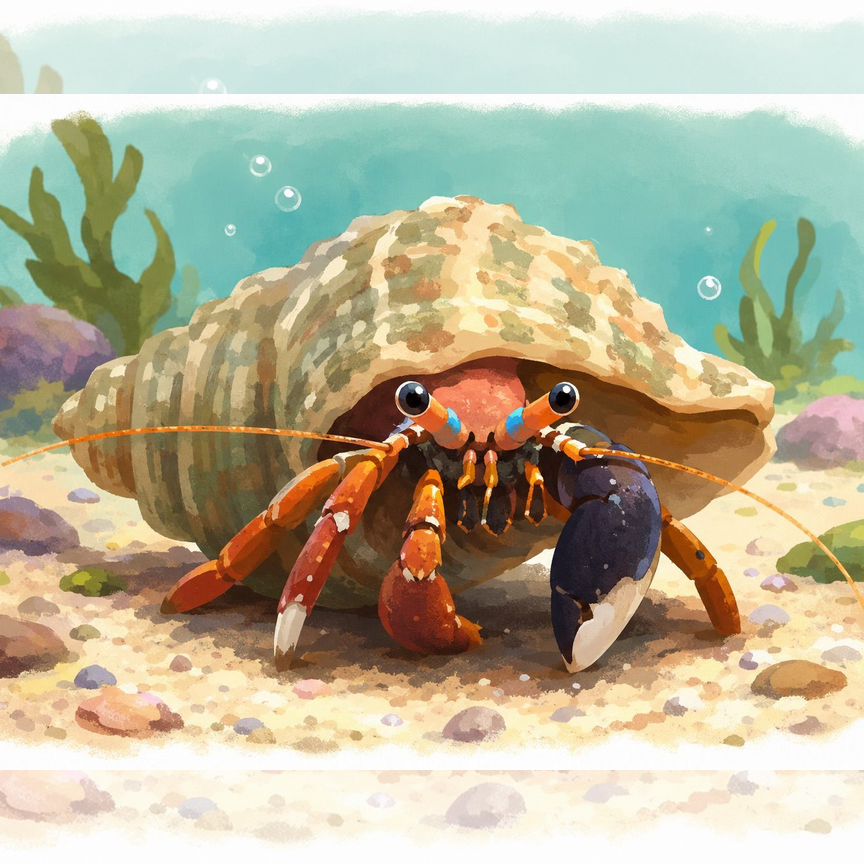 Морской вид ракообразных