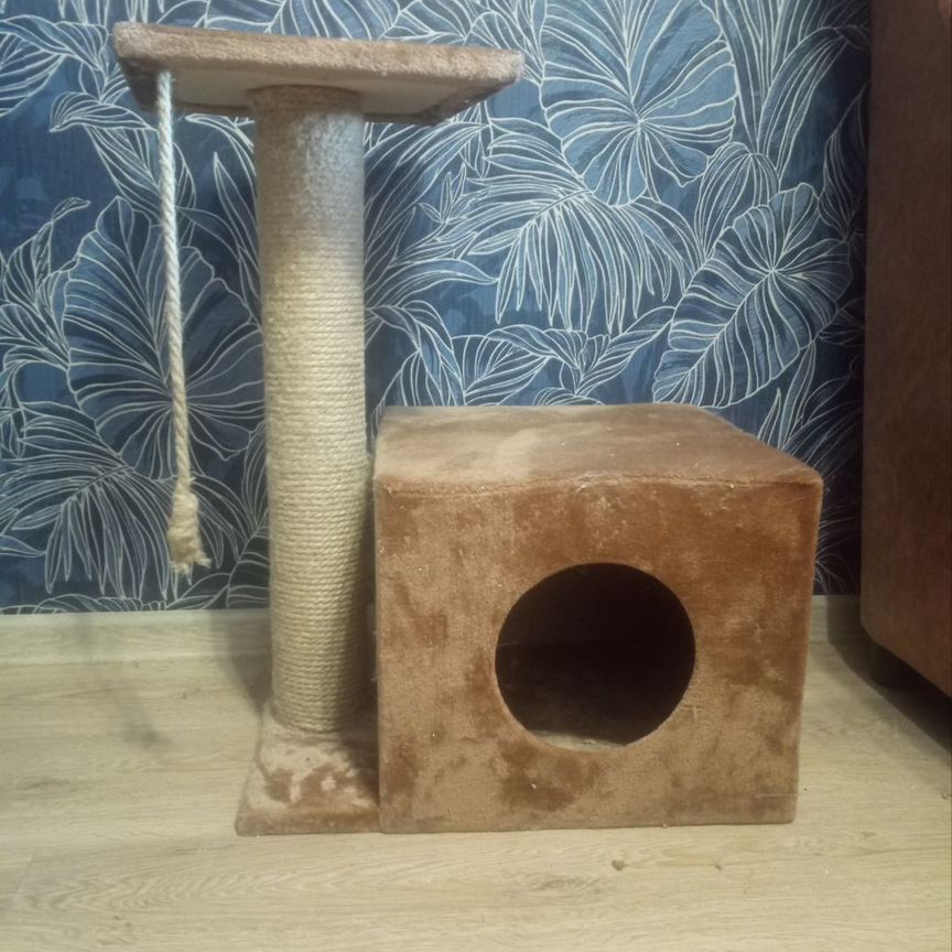 Когтеточка домик для кошки бу