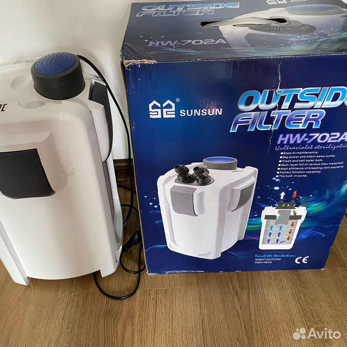 Внешний аквариумный фильтр Sunsun HW-702A