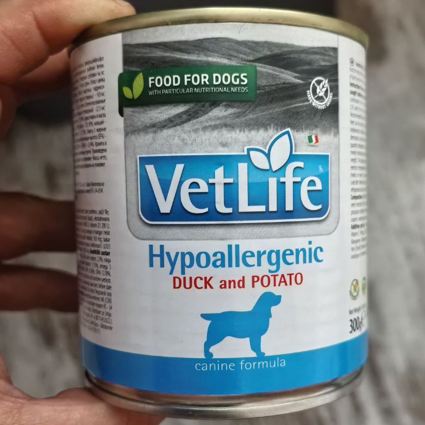 Корм Vet life hypoallergenic для собак