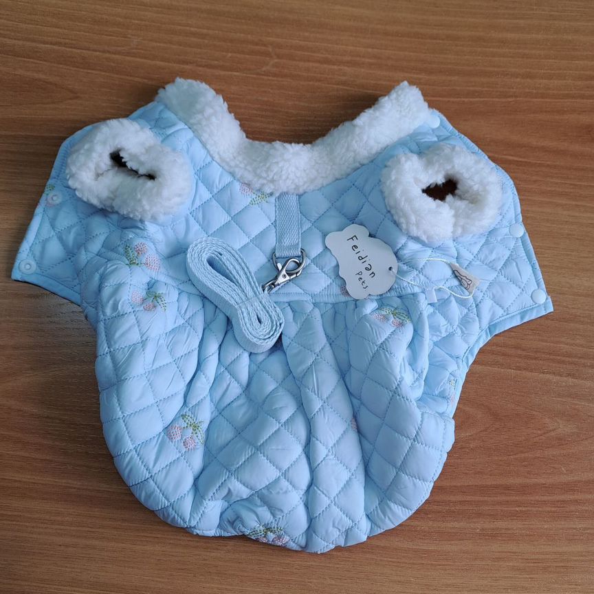 Тёплое пальто для собачки. Размер М