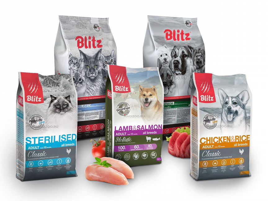 Корм для собак и кошек Блитц Blitz от 1,5 до 15 кг