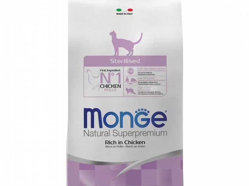 Корм для кошек стерилизованных Monge 1.5кг