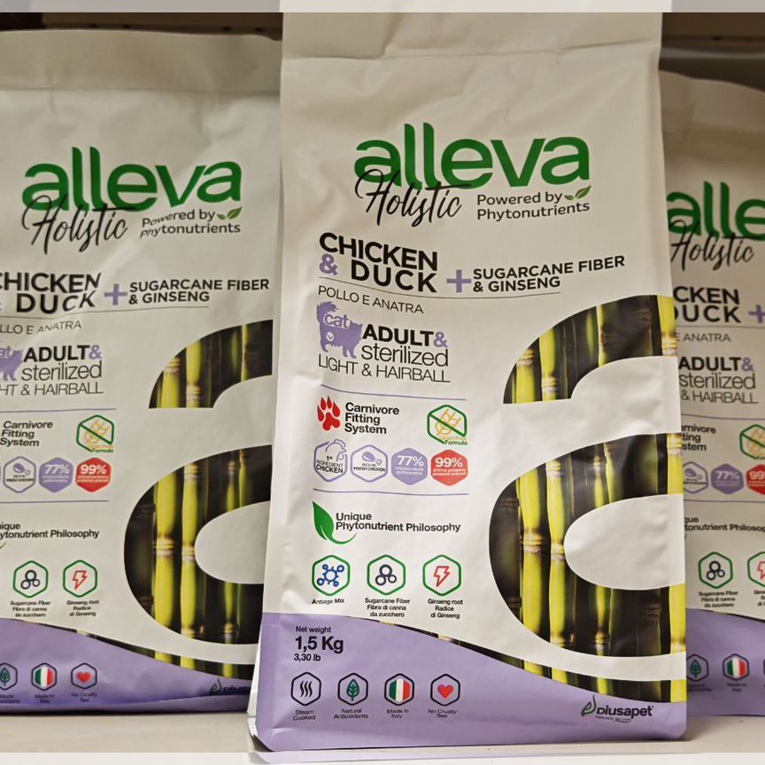 Корм Alleva Holistic курица и утка для кошек, 1,26