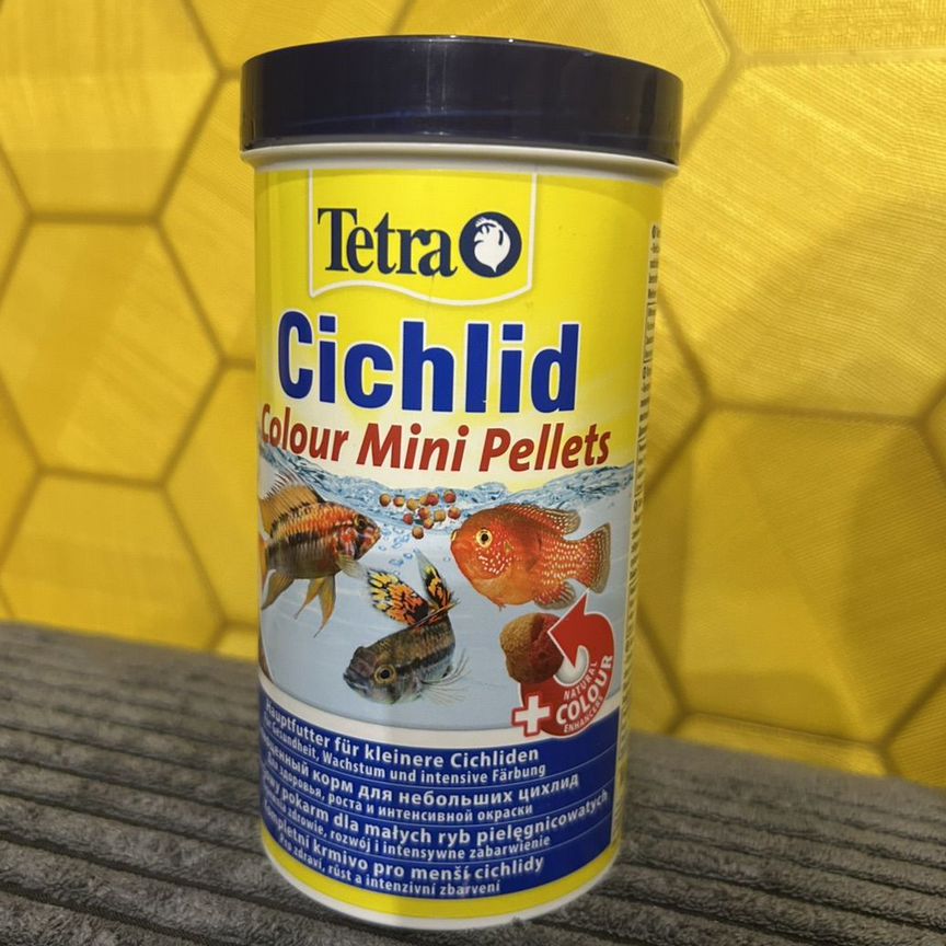 Корм tetra cichlid colour mini гранулы тетра