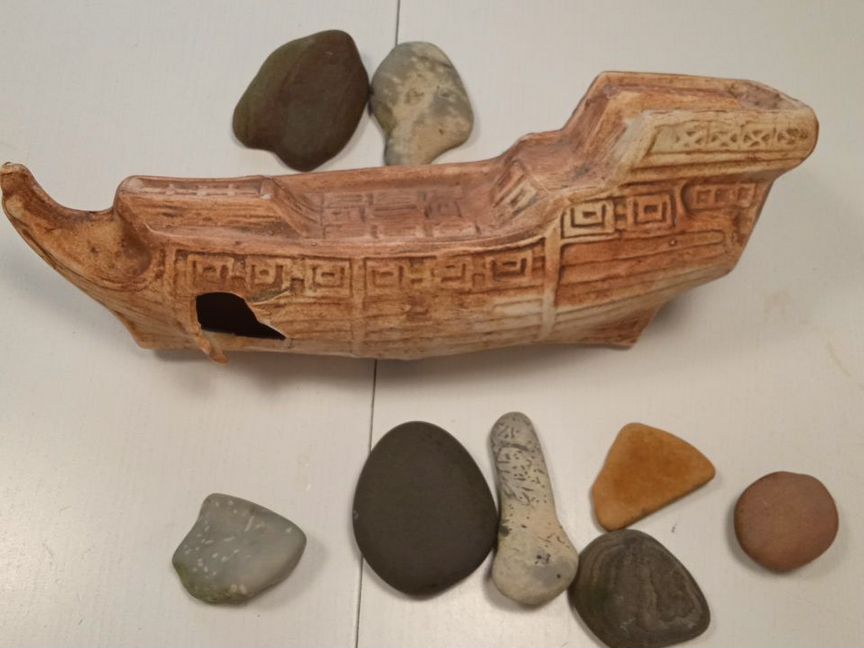 Декорации для аквариума корабль