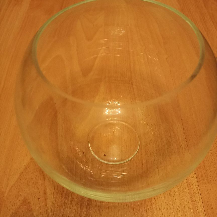 Аквариум круглый для рыбок и улиток