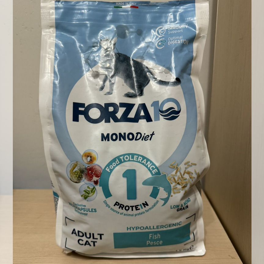 Корм сухой Forza10 для кошек при аллергии 1,5 кг