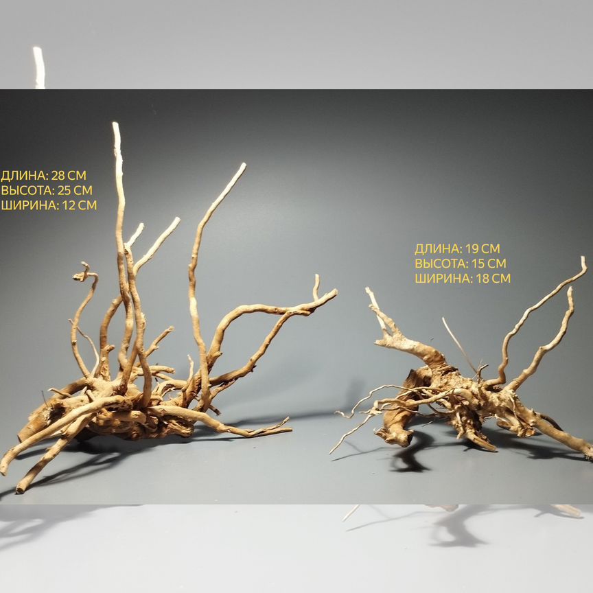 Коряги для аквариума паучий корень 2 штуки вк 47