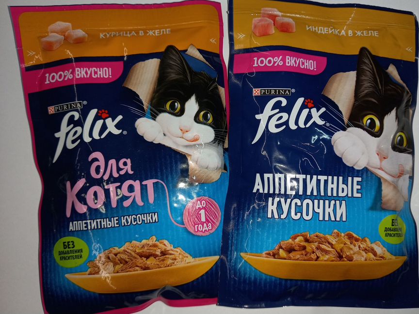Пауч Felix Аппетитные кусочки д/кошек, индейка