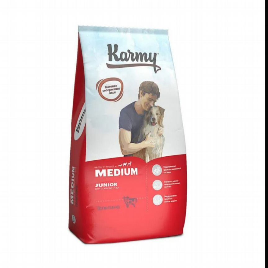 Karmy Medium Junior Сухой корм для щенков, 14 кг