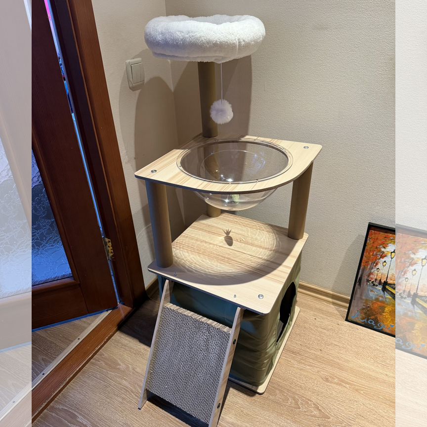 Домик с когтеточкой новый