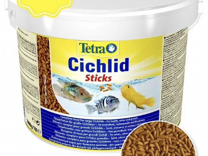 Tetra Корм для рыбок Cichlid Sticks 10 л (палочки)
